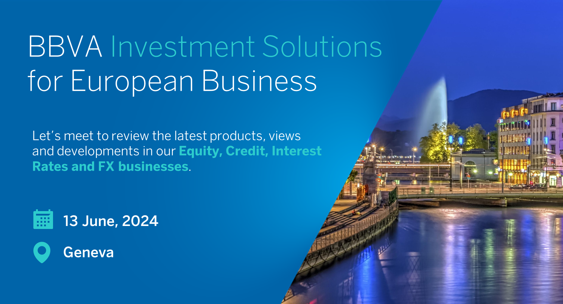 Conference: BBVA Investment Solutions for European Business - BBVA CIB