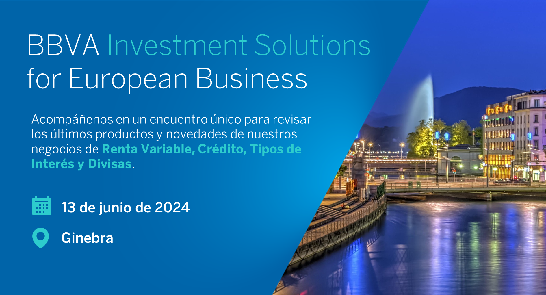 Conferencia: BBVA Investment Solutions for European Business - BBVA CIB